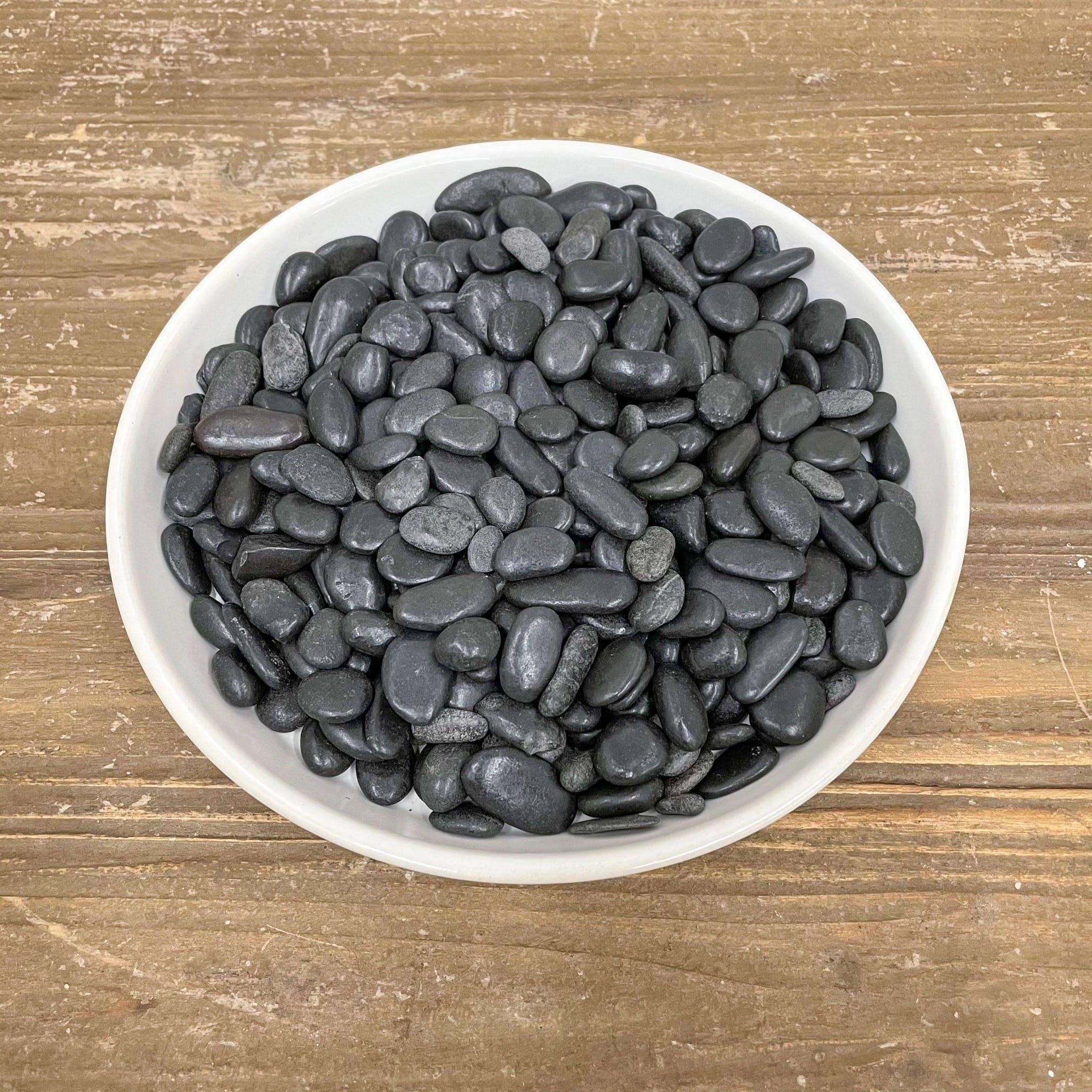 Exotic Pebbles - Polished Black Gravel - 5.5 lb.