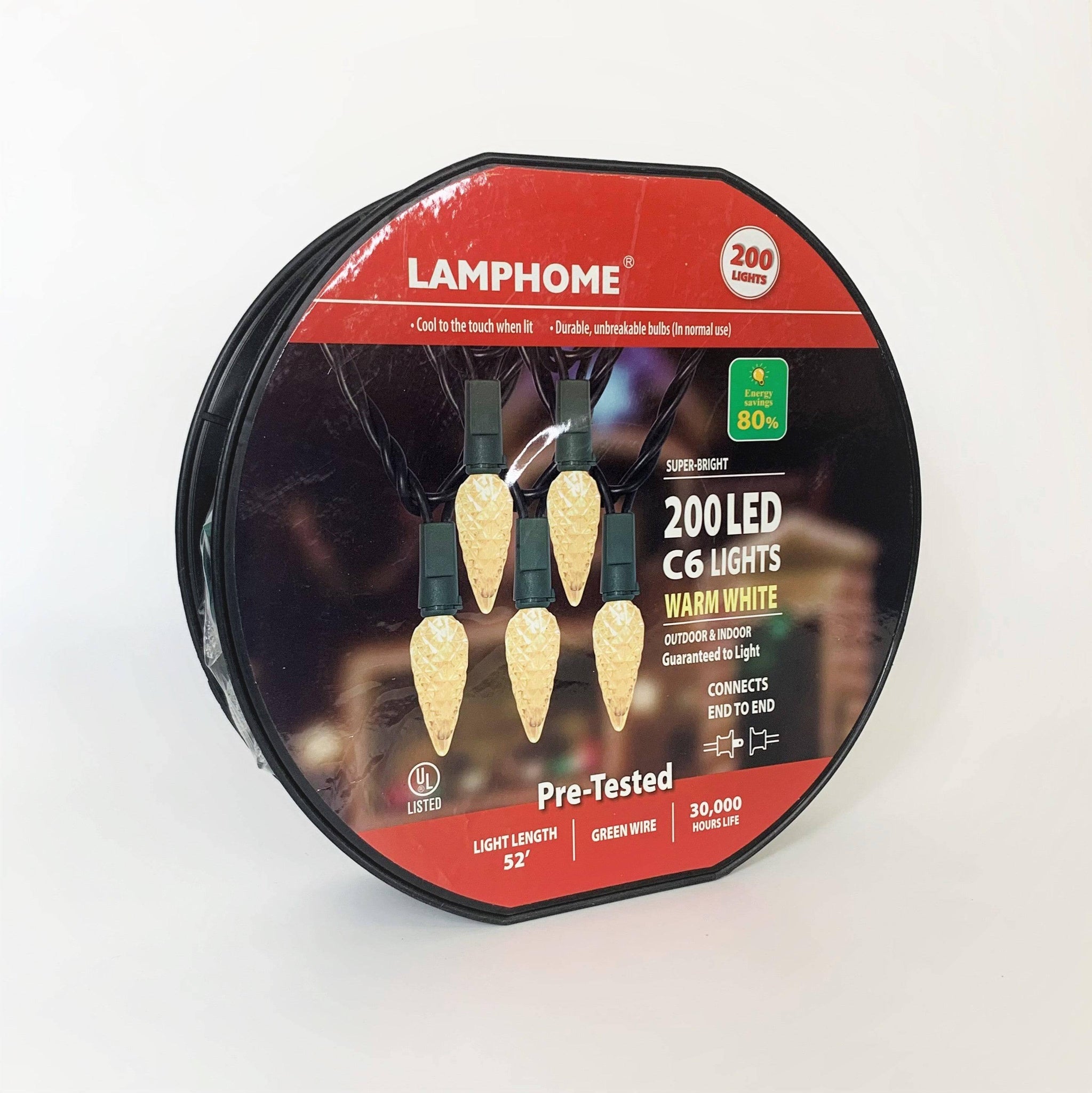 C6 LED 200 ct. String Lights Warm White