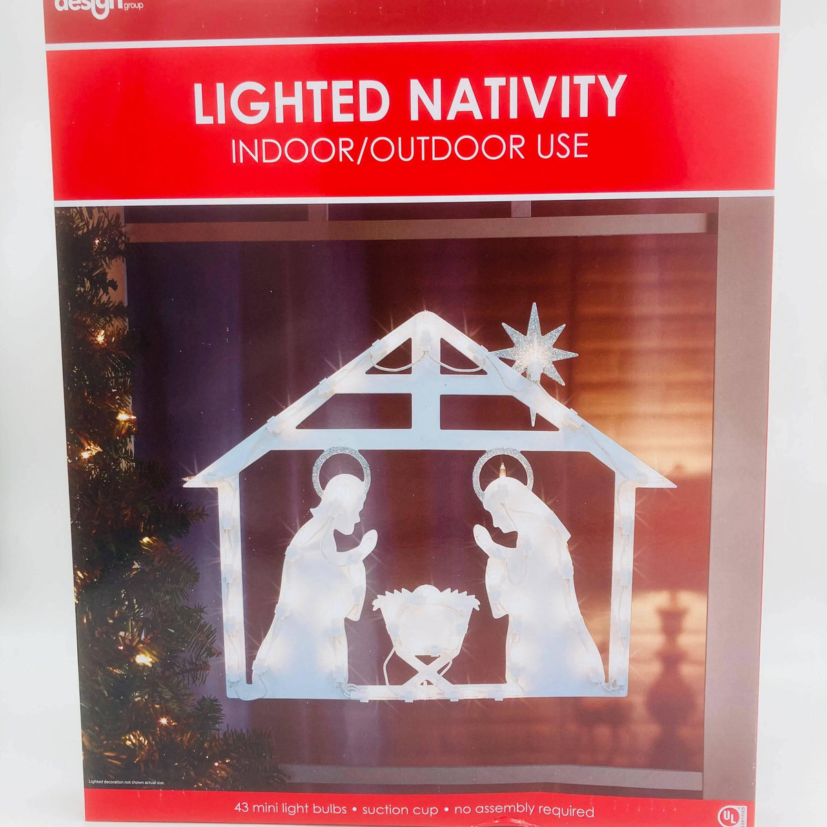 Lit Window Decor - Nativity