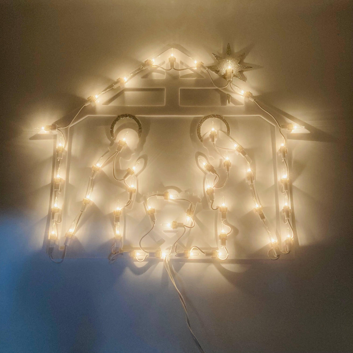 Lit Window Decor - Nativity