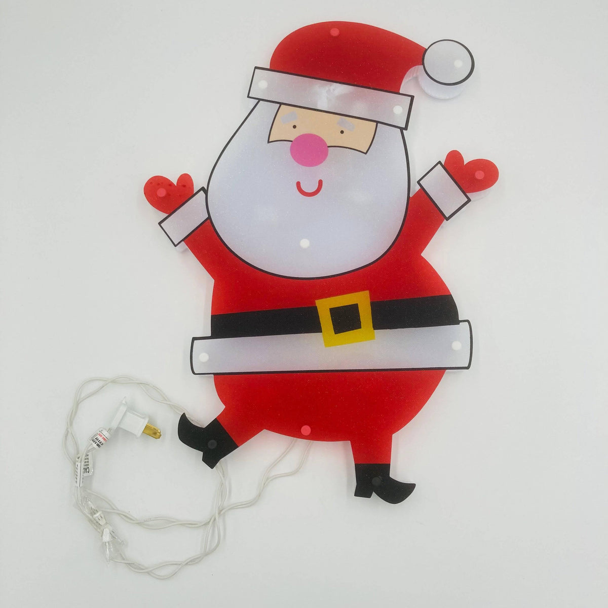Lit Window Decor - Santa