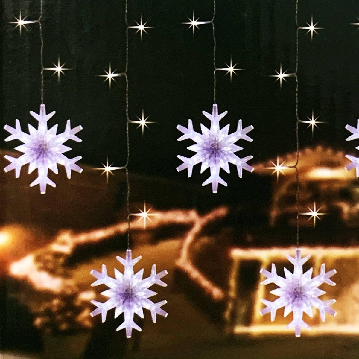 Snowflake Icicle LED 10 ct. Light Set White