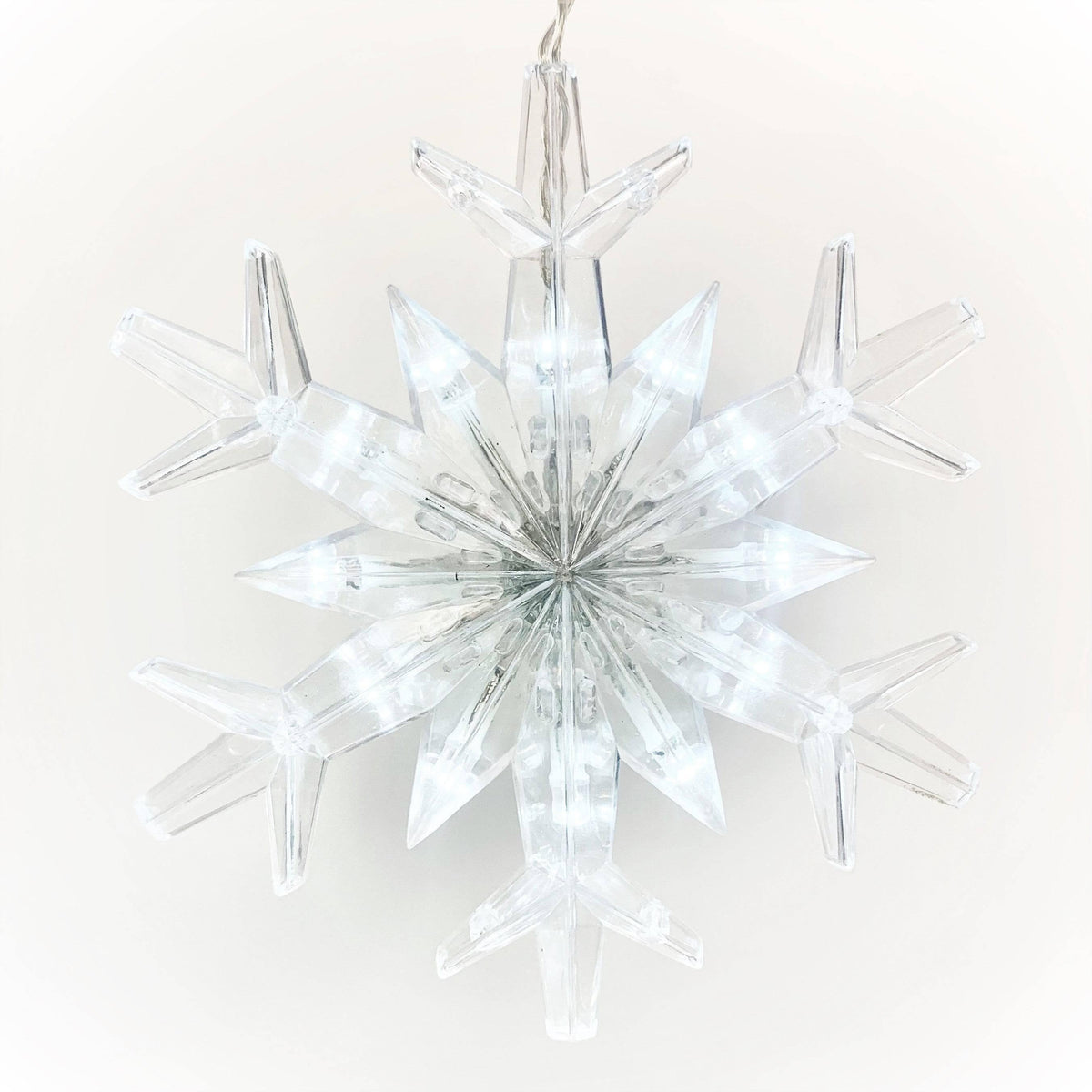 Snowflake Icicle LED 10 ct. Light Set White