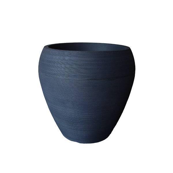 Planter - Rustic Ellipse - Charcoal - 16-inch